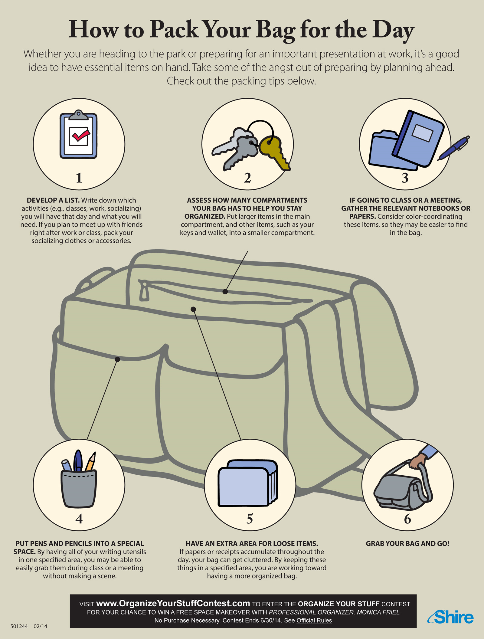 How to pack your bag for the day [Infographic] – The Daily Eastern News